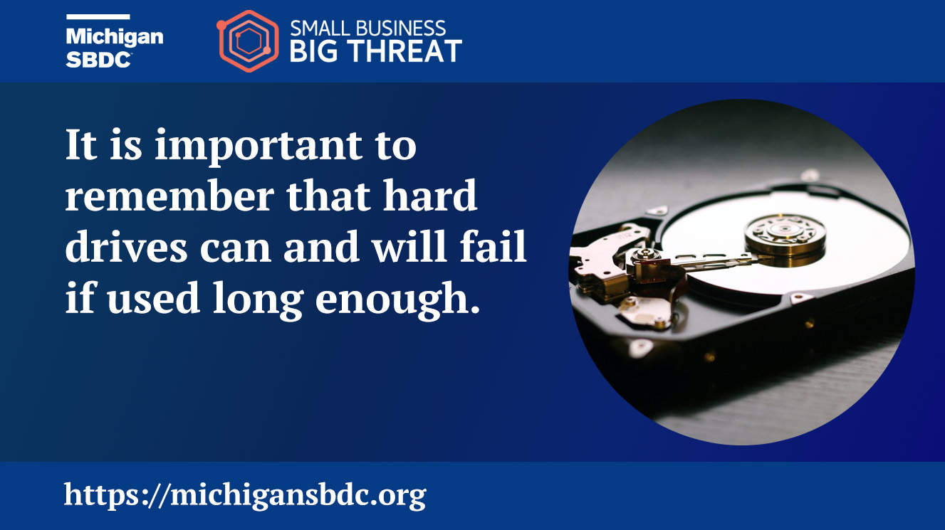 Backup your hard drives - Michigan SBDC