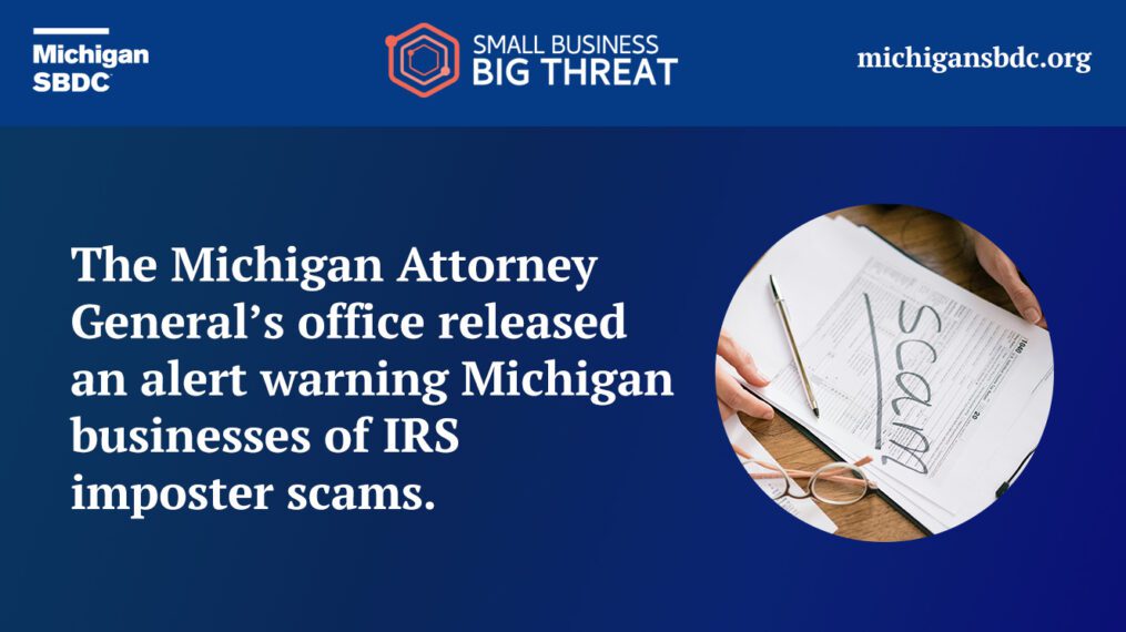 IRS imposter scams - Michigan SBDC